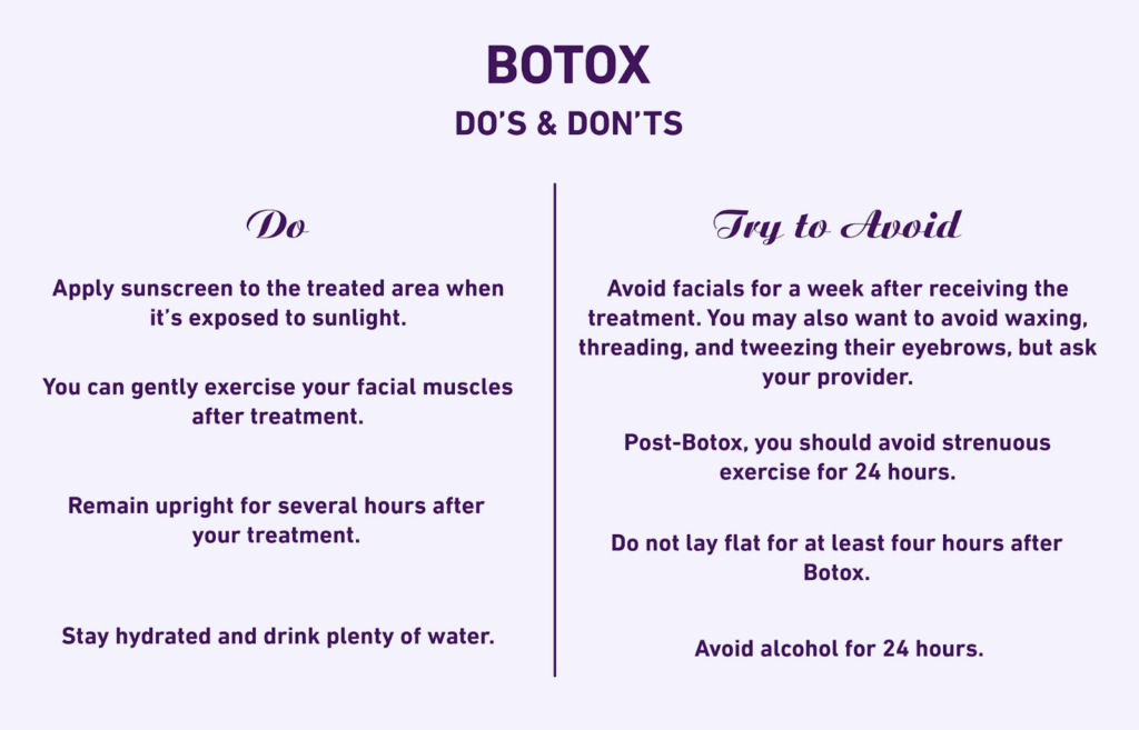 Do's And Don'ts After Botox Treatment - Avellina Aesthetics
